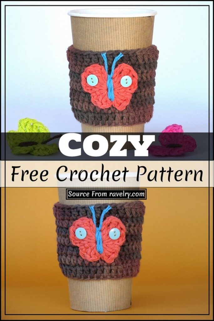 41 Free Crochet Coffee Cozy Patterns - DIYsCraftsy