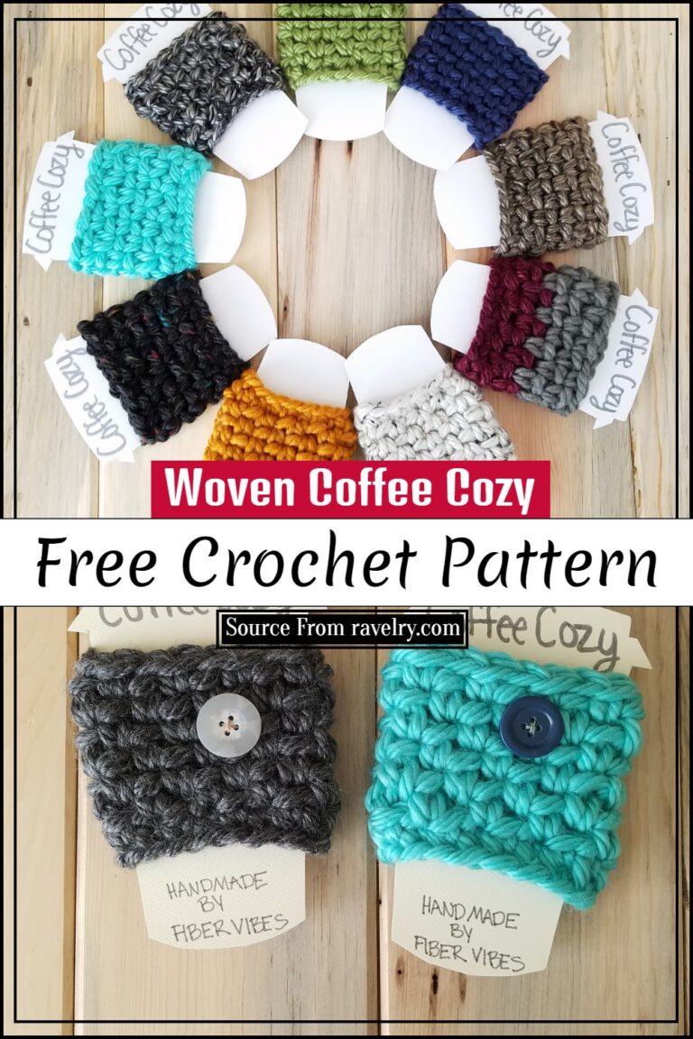 41 Free Crochet Coffee Cozy Patterns - DIYsCraftsy