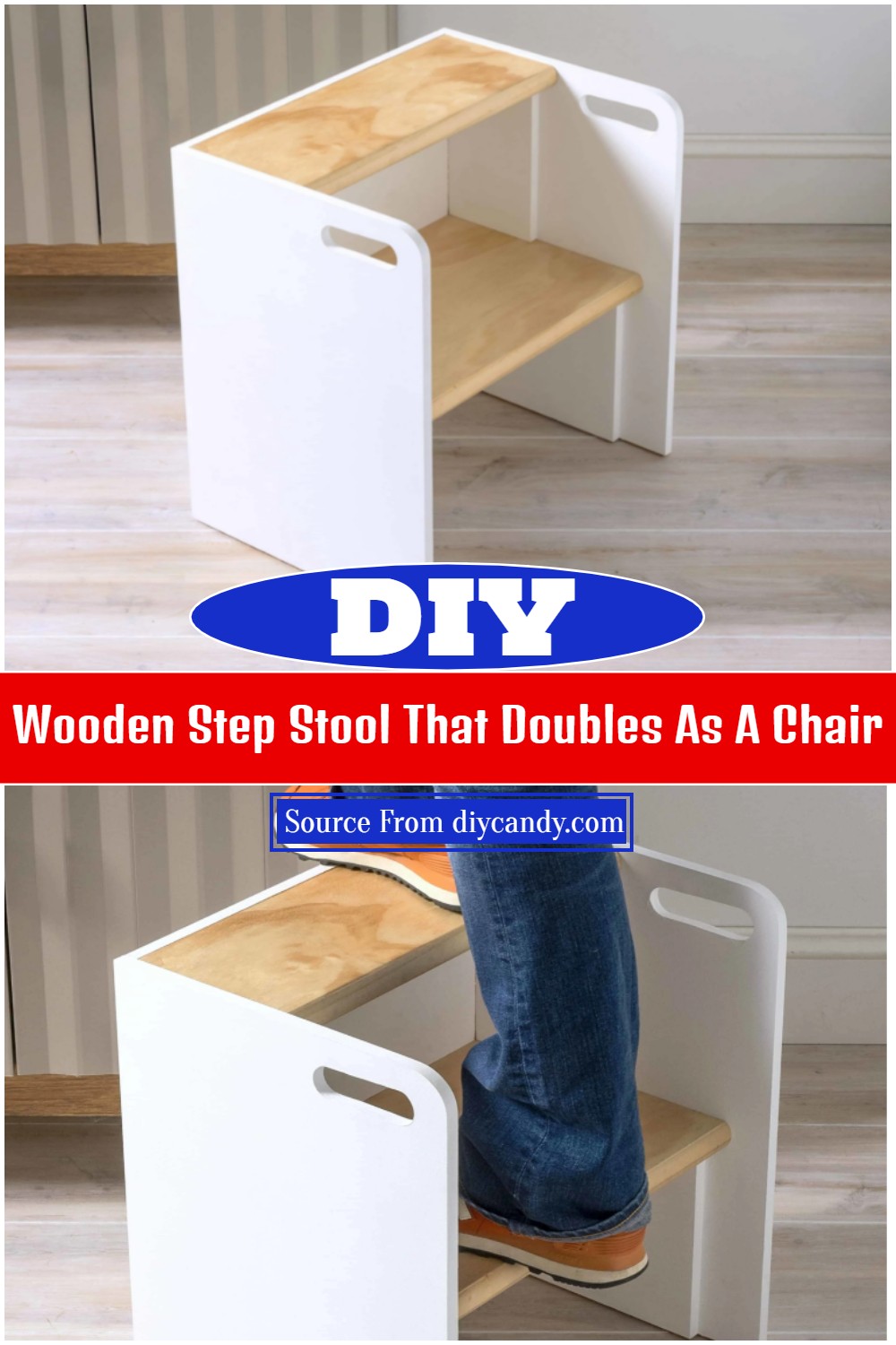 10 Free DIY Wooden Step Stool Plans - DIYsCraftsy