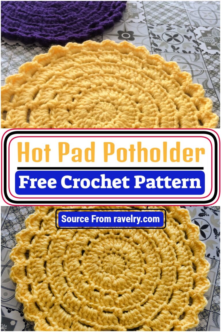 12 Easy Free Crochet Hot Pad Patterns - DIYsCraftsy