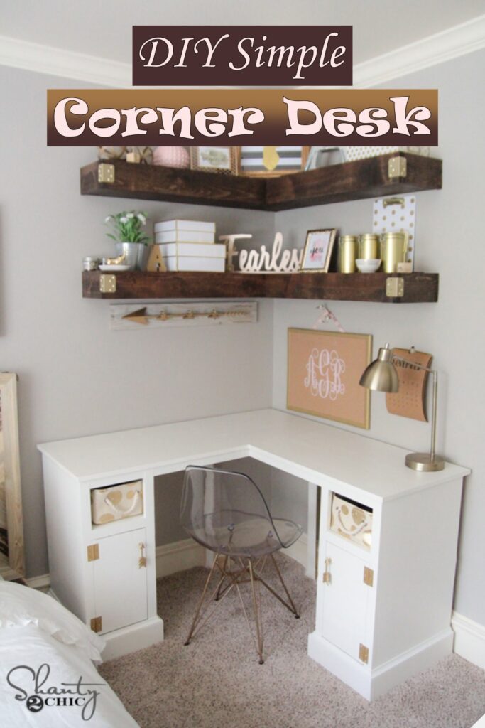 32 DIY Corner Desk Ideas To Utilize Unused Spaces - DIYsCraftsy