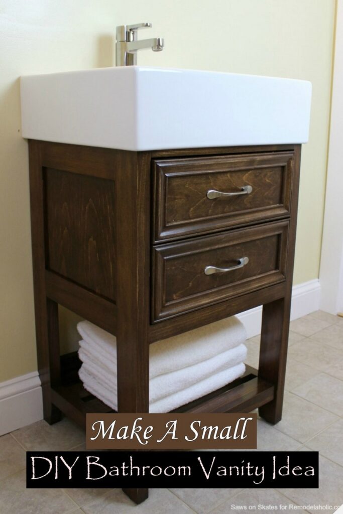 10 DIY Bathroom Vanity Ideas For Custom Storage - DIYsCraftsy