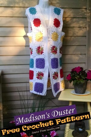 15 Free Crochet Duster Patterns - DIYsCraftsy