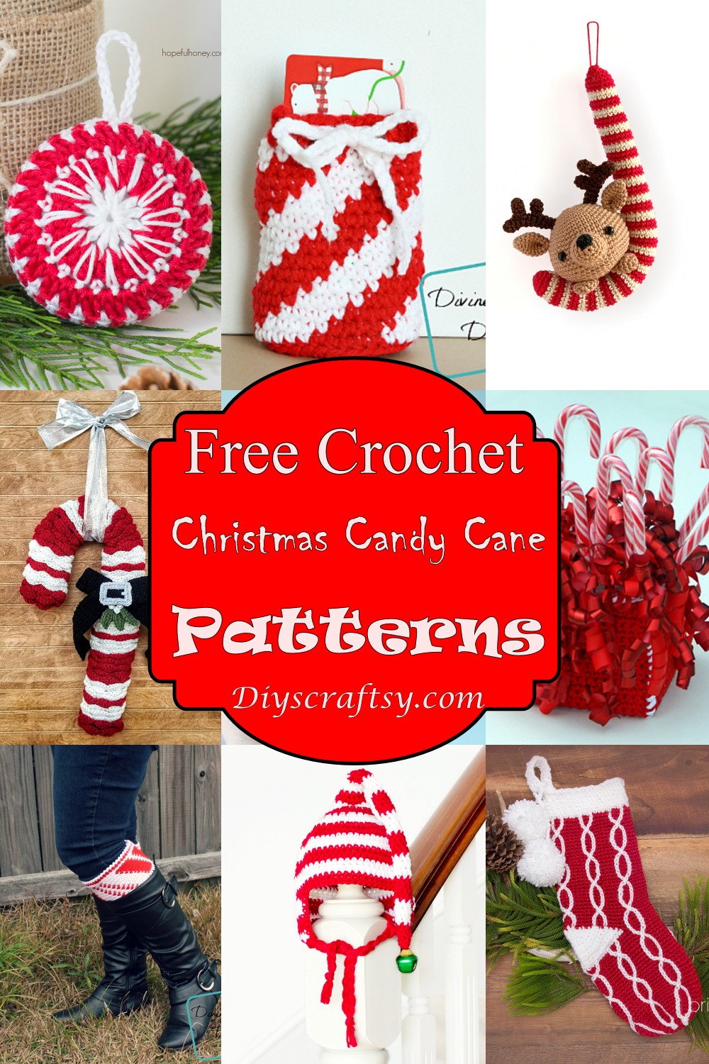 13 Crochet Candy Cane Patterns - DIYsCraftsy