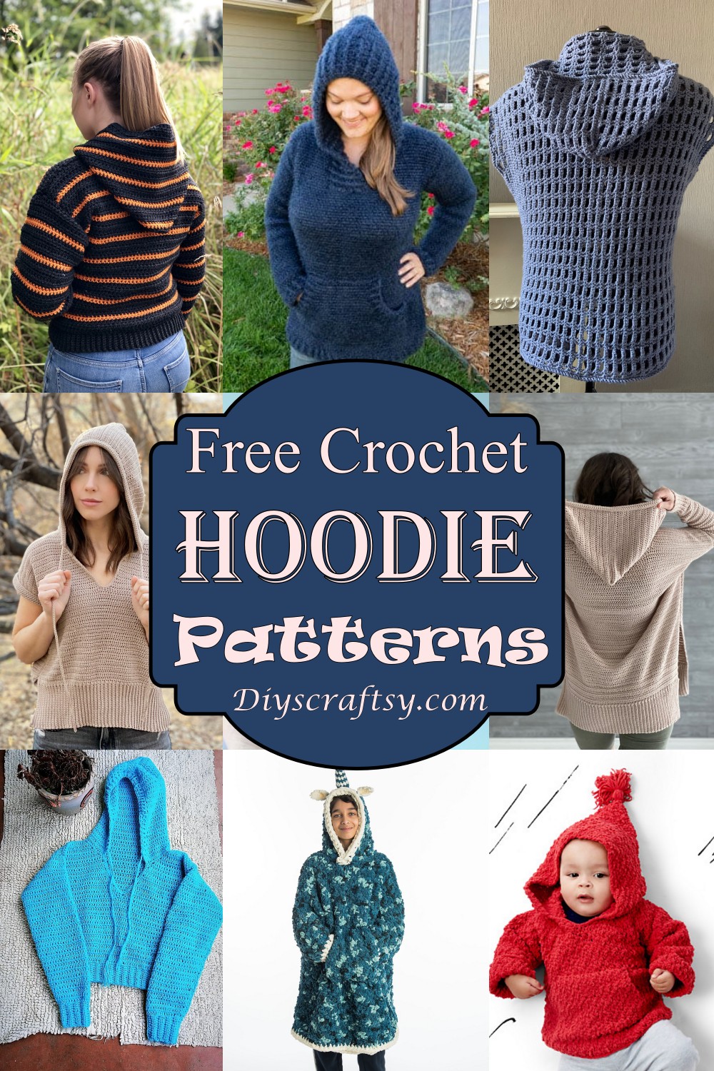 20 Free Crochet Hoodie Patterns For Winter - DIYS Craftsy