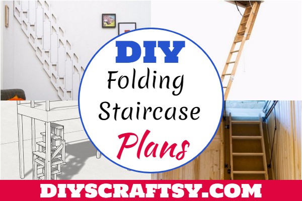 17 DIY Folding Staircase Plans And Ideas - DIYsCraftsy