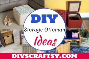 27 DIY Storage Ottoman Ideas You Can Make Easily - DIYsCraftsy