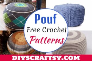 35 Free Crochet Pouf Patterns For Home - DIYsCraftsy