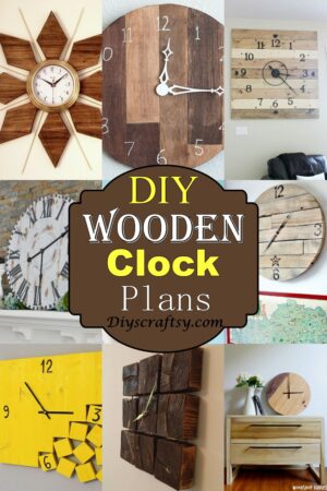 25 DIY Wooden Clock Plans - DIYsCraftsy