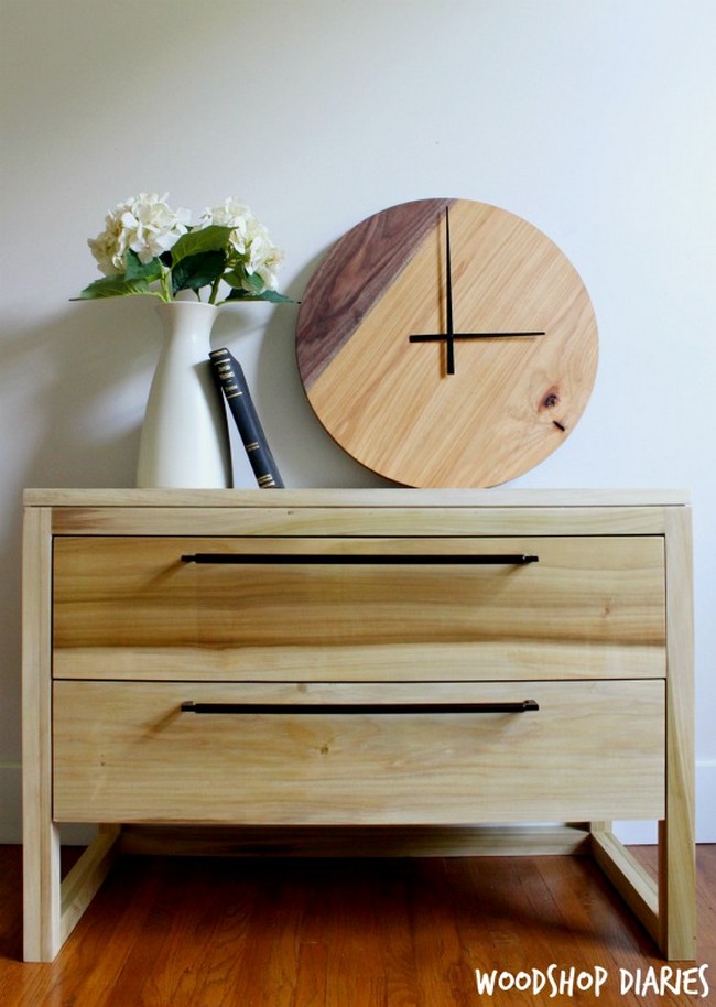 25 DIY Wooden Clock Plans Self Made - DIYsCraftsy