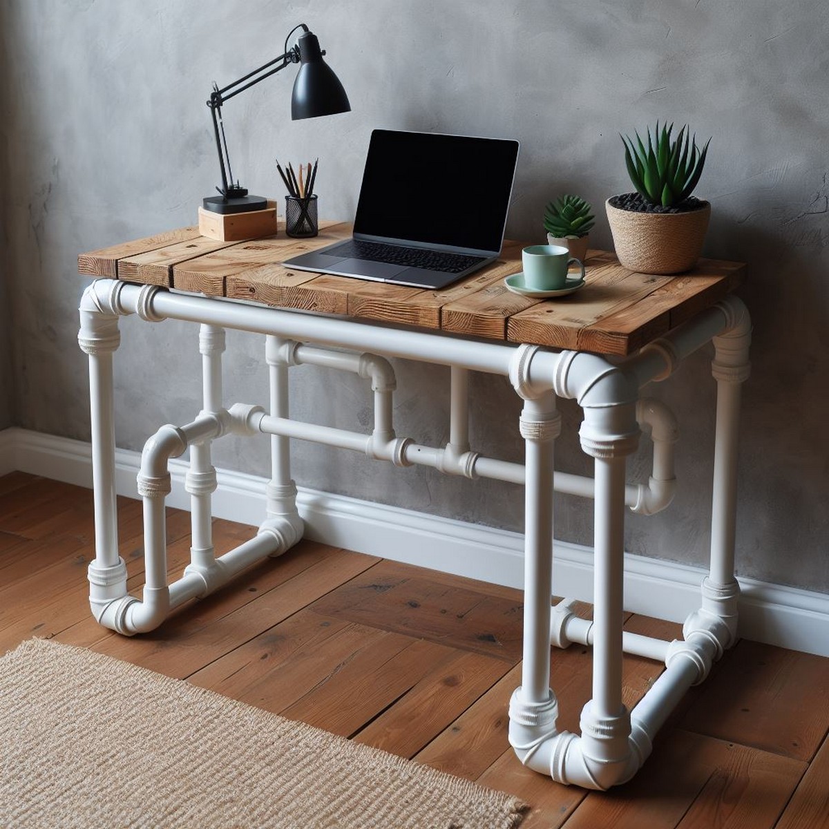 30 DIY Pipe Desk Ideas You Can Build Easily - DIYsCraftsy