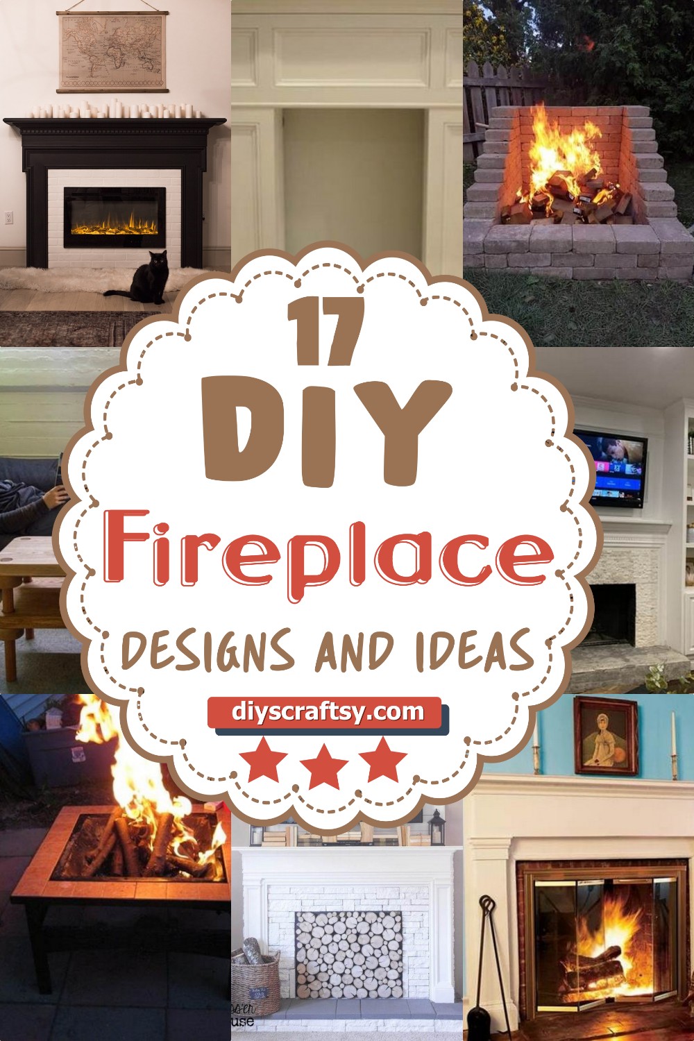 17 DIY Fireplace Designs And Ideas - DIYsCraftsy