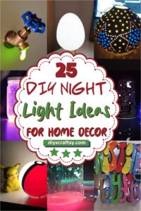 25 DIY Night Light Ideas To Make Any Home Decor - DIYsCraftsy