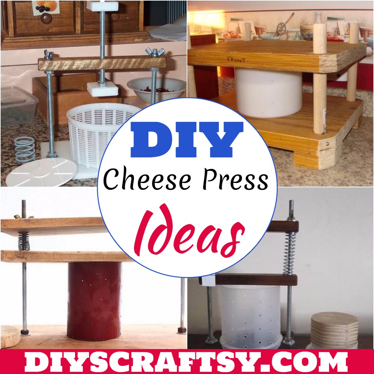 17 DIY Cheese Press Ideas - DIYsCraftsy