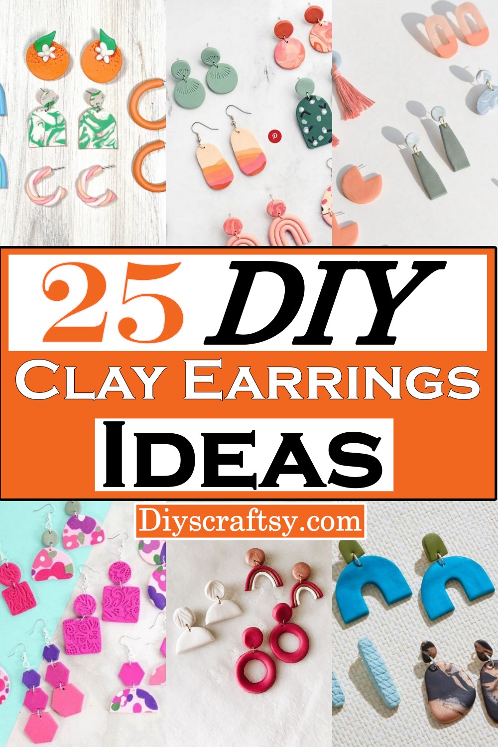25 DIY Clay Earrings Ideas For Everyone - DIYsCraftsy
