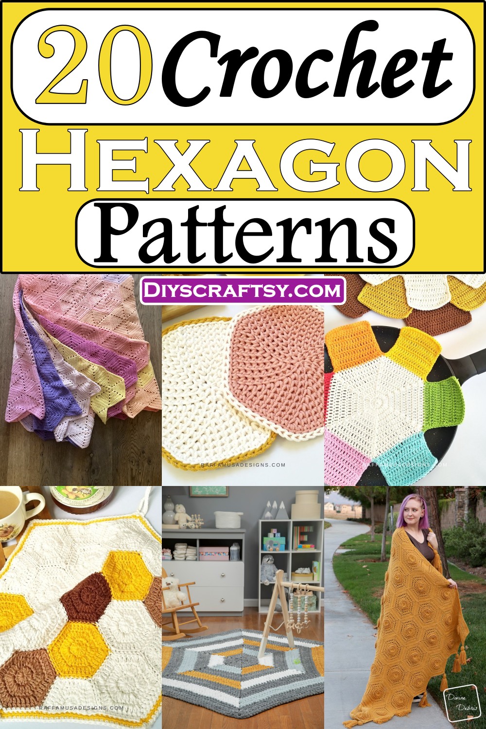 20 Crochet Hexagon Patterns For Home Decor - DIYS Craftsy