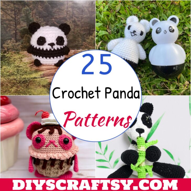 25 Crochet Panda Patterns You will Love - DIYsCraftsy