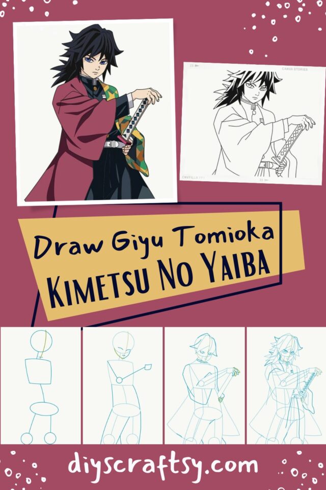 10 Giyu Tomioka Drawing Ideas For Kids - DIYsCraftsy