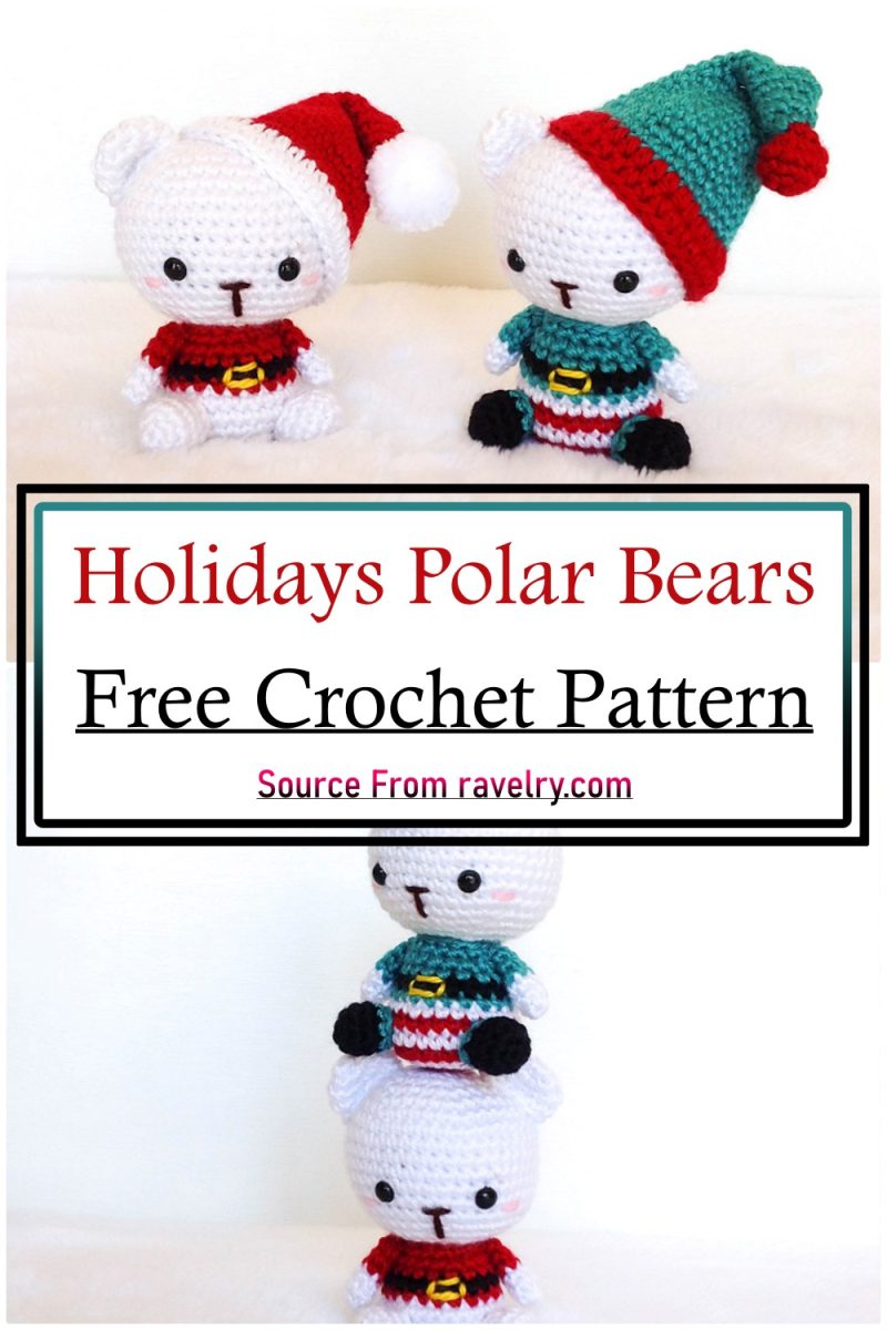 29 Free Crochet Polar Bear Patterns - DIYsCraftsy