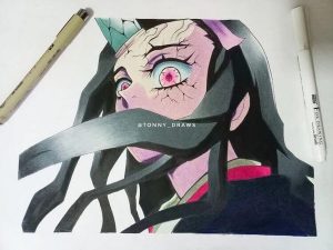 22 Nezuko Drawing Ideas - How To Draw Nezuko - DIYsCraftsy