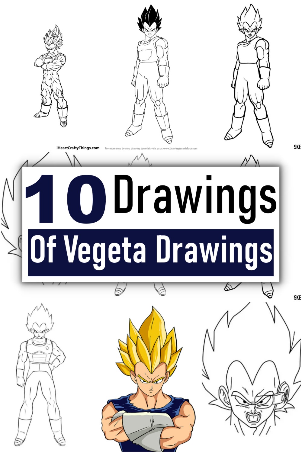 10 Vegeta Drawing Ideas For Saiyan Fans - DIYs Craftsy