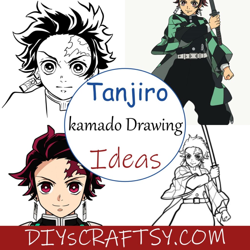 12 Tanjiro kamado Drawing Ideas For Drawing Lovers - DIYsCraftsy