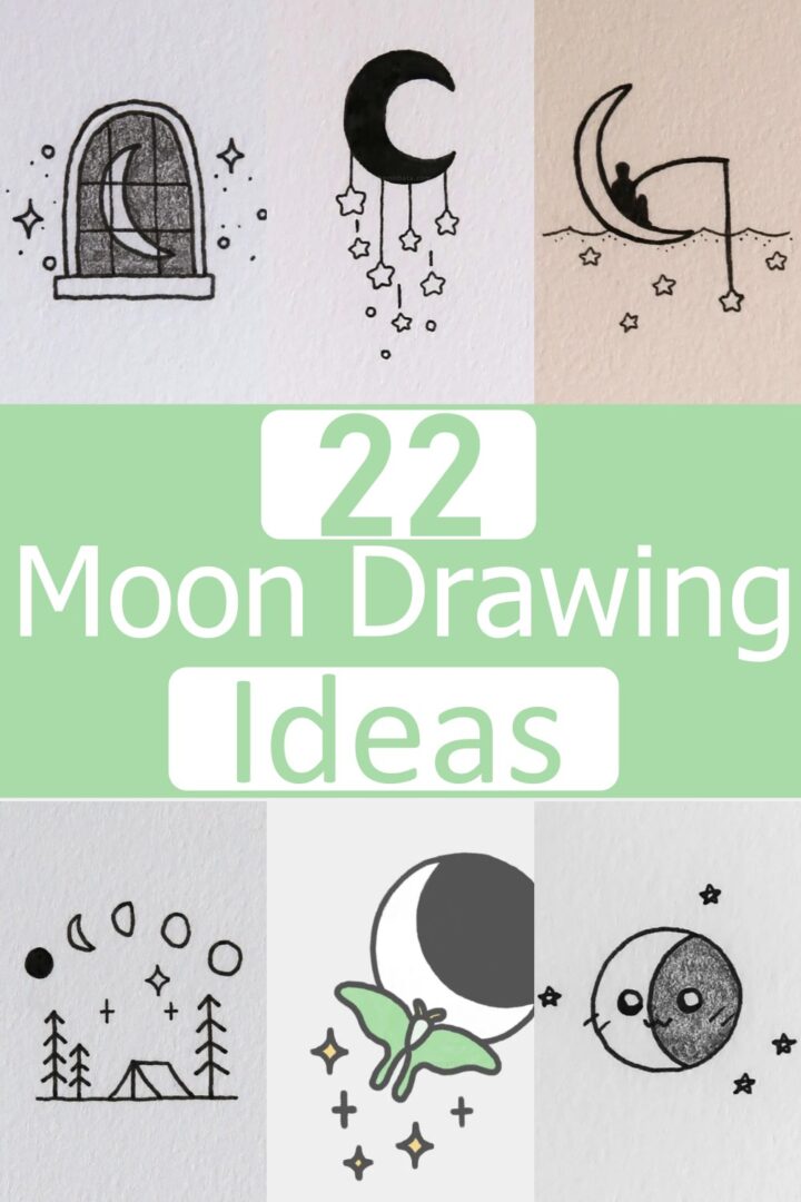 22 Moon Drawing Ideas For Bedroom Decor - DIYs Craftsy