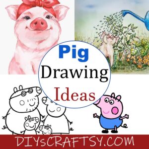 22 Pig Drawing Ideas For Kids Room Decor - DIYsCraftsy