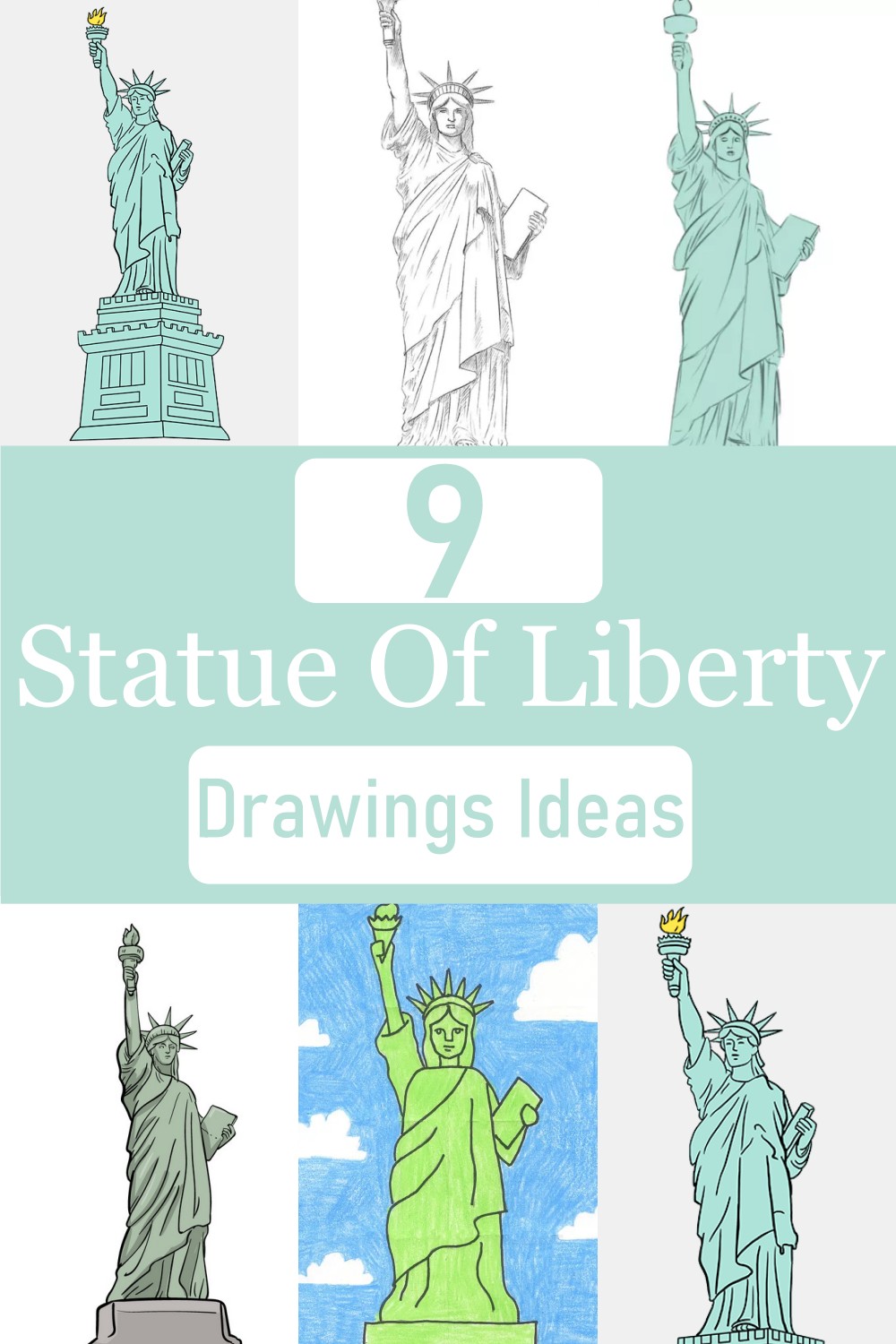 9 Statue Of Liberty Drawing Ideas To Express Freedom - DIYs Craftsy