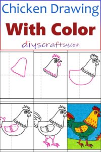 27 Chicken Drawing Ideas For Little Ones - DIYsCraftsy