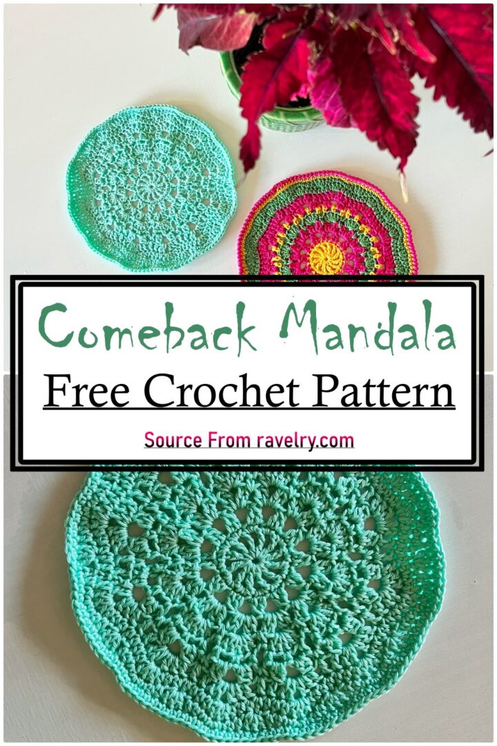 32 Easy Free Crochet Mandala Patterns - DIYsCraftsy