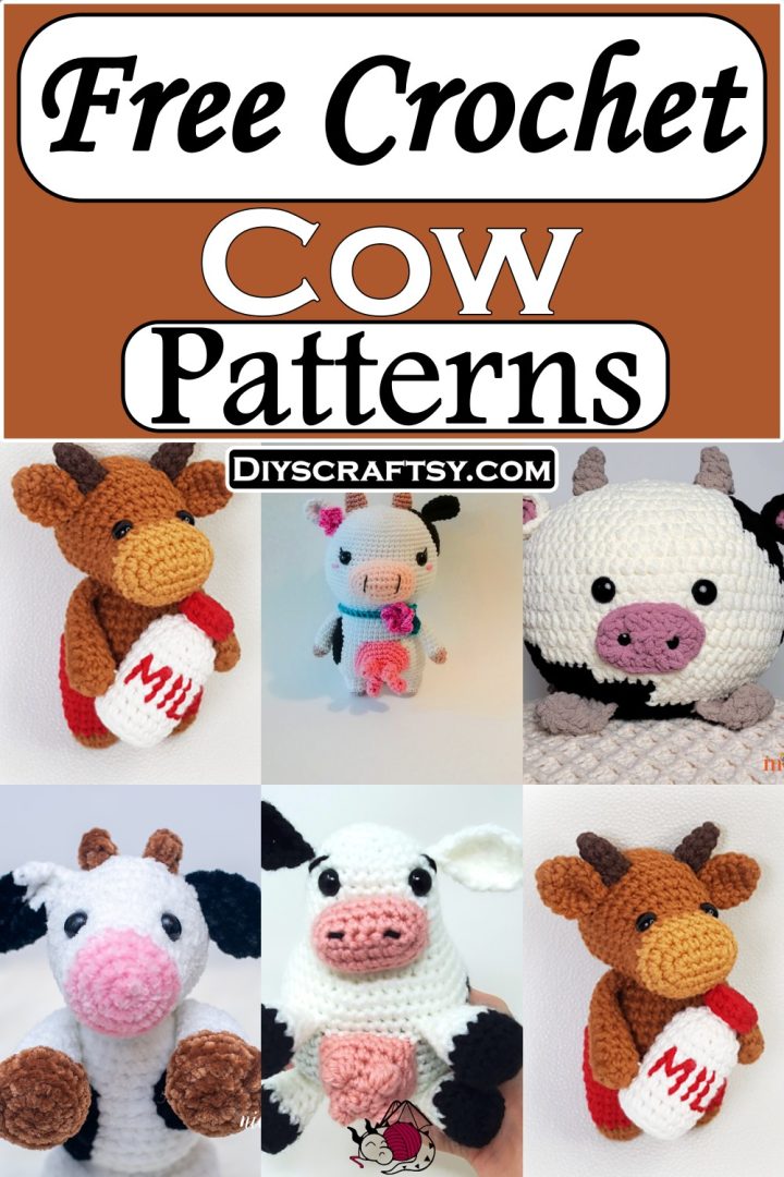29 Free Crochet Cow Patterns For Cow Lovers - DIYsCraftsy