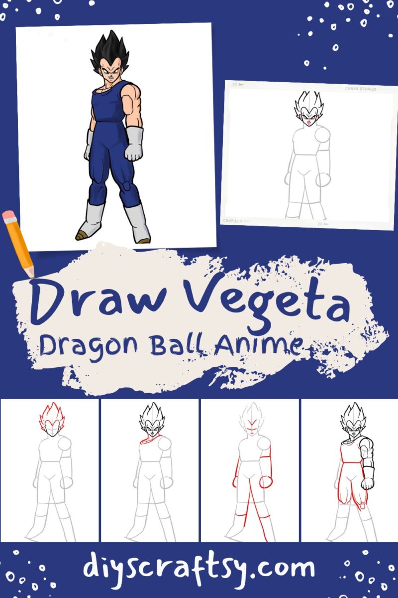 10 Vegeta Drawing Ideas For Saiyan Fans - DIYsCraftsy