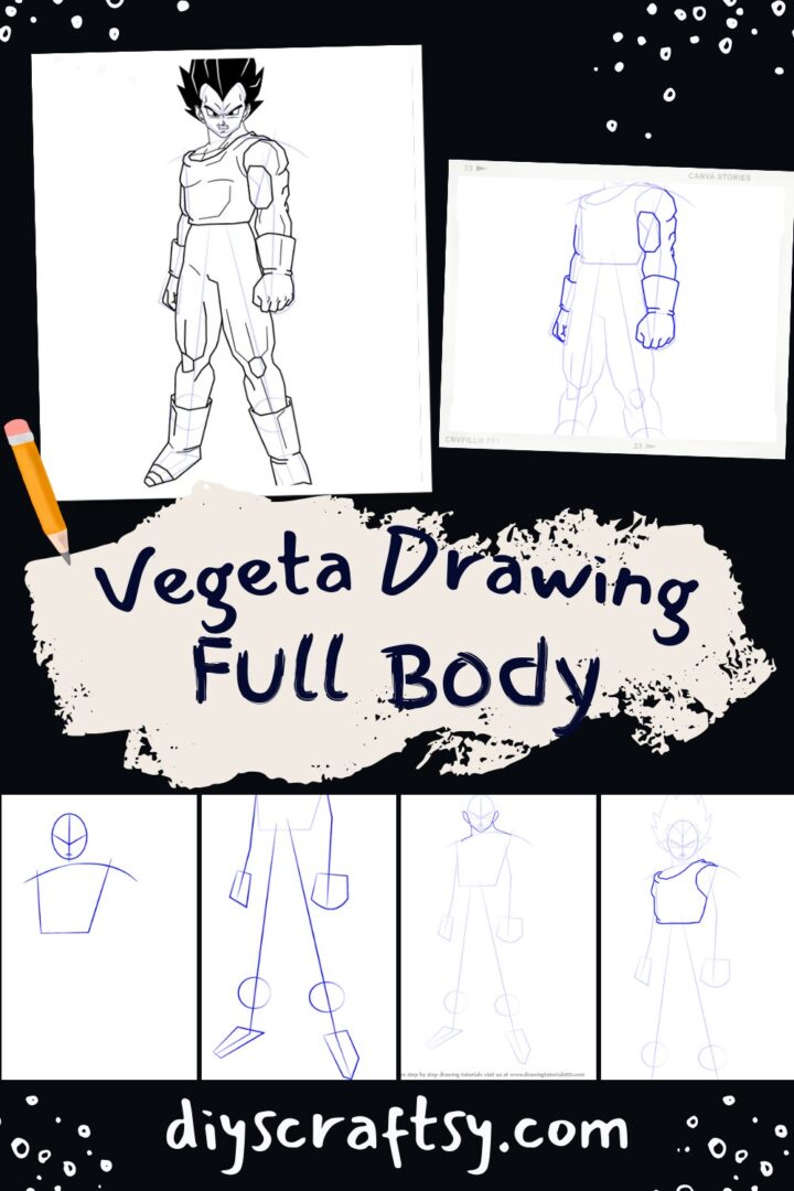 10 Vegeta Drawing Ideas For Saiyan Fans - DIYsCraftsy