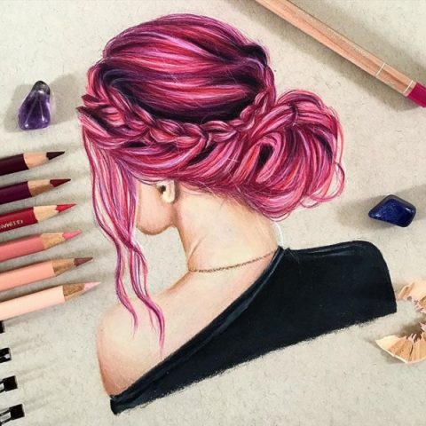 30 Girl Hair Drawing Ideas For Beginners - DIYsCraftsy