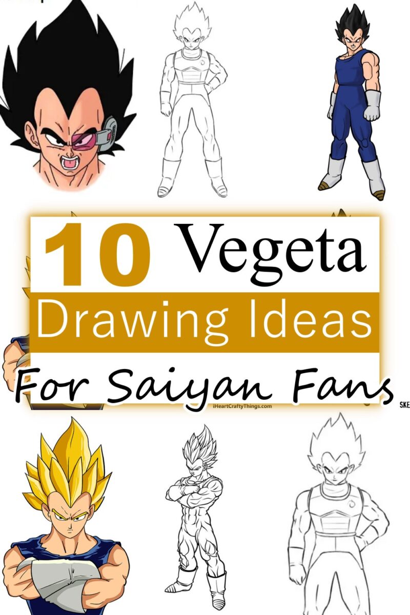 10 Vegeta Drawing Ideas For Saiyan Fans - DIYsCraftsy