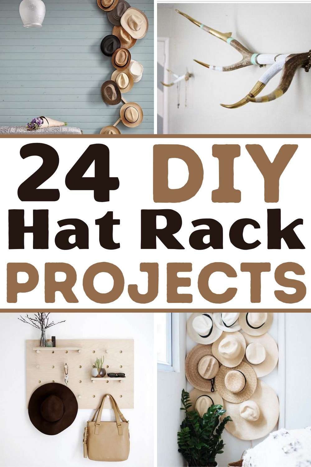 24 DIY Hat Rack Projects To Keep Hats Organized - DIYsCraftsy