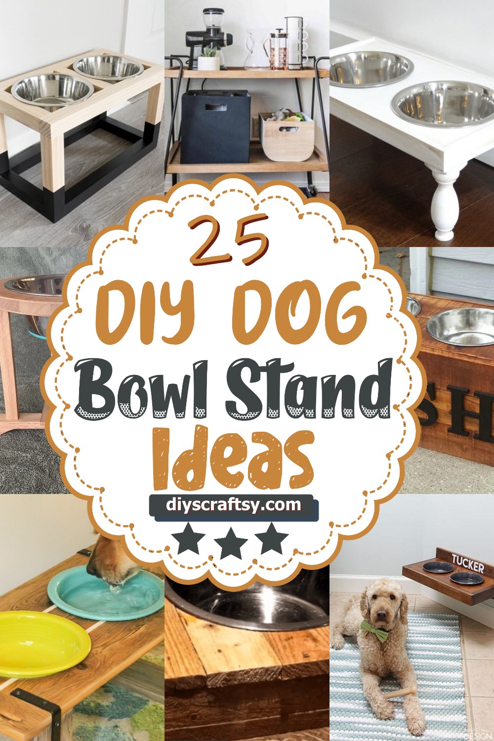 25 DIY Dog Bowl Stand Ideas - DIYsCraftsy