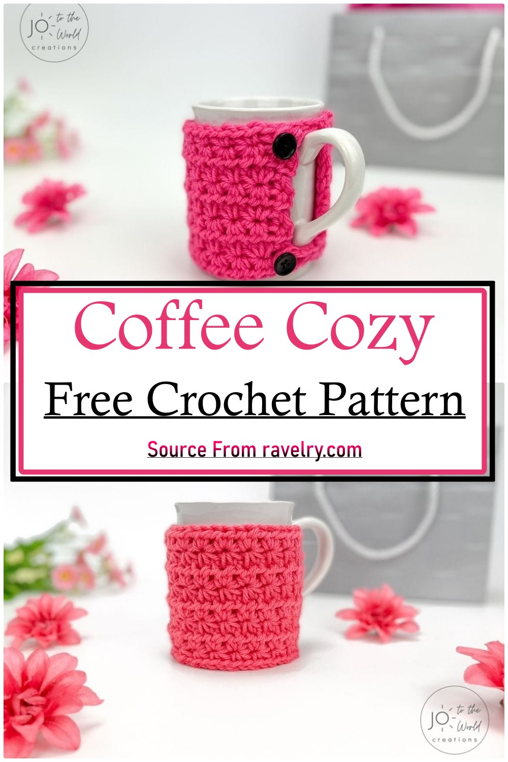 35 Free Crochet Coffee Cozy Patterns - DIYsCraftsy