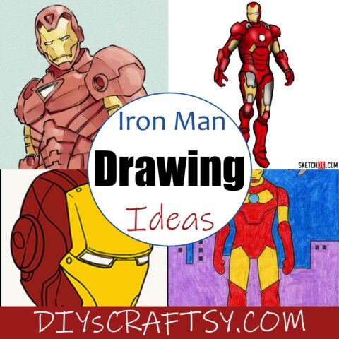 10 Iron Man Drawing Ideas -How To Draw Iron Man - DIYsCraftsy