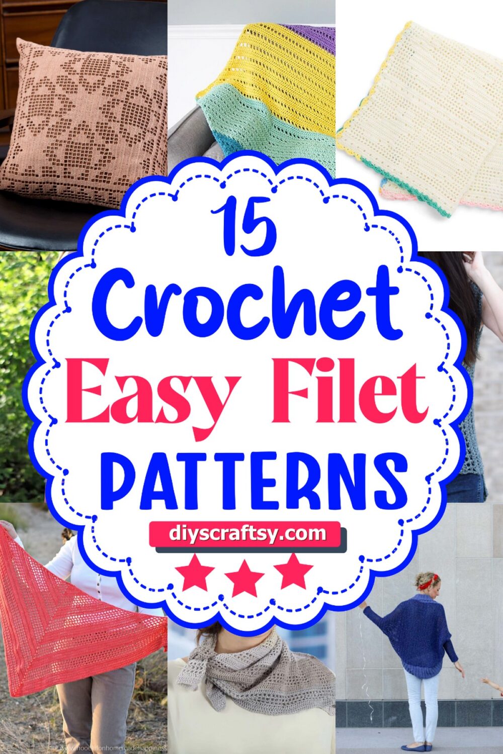 15 Easy Filet Crochet Patterns - DIYsCraftsy