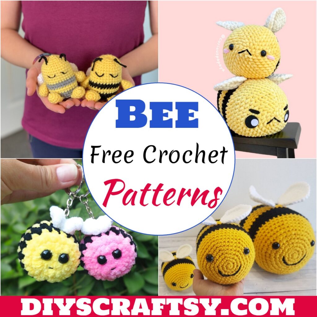 15 Unique Free Crochet Bee Patterns - DIYsCraftsy