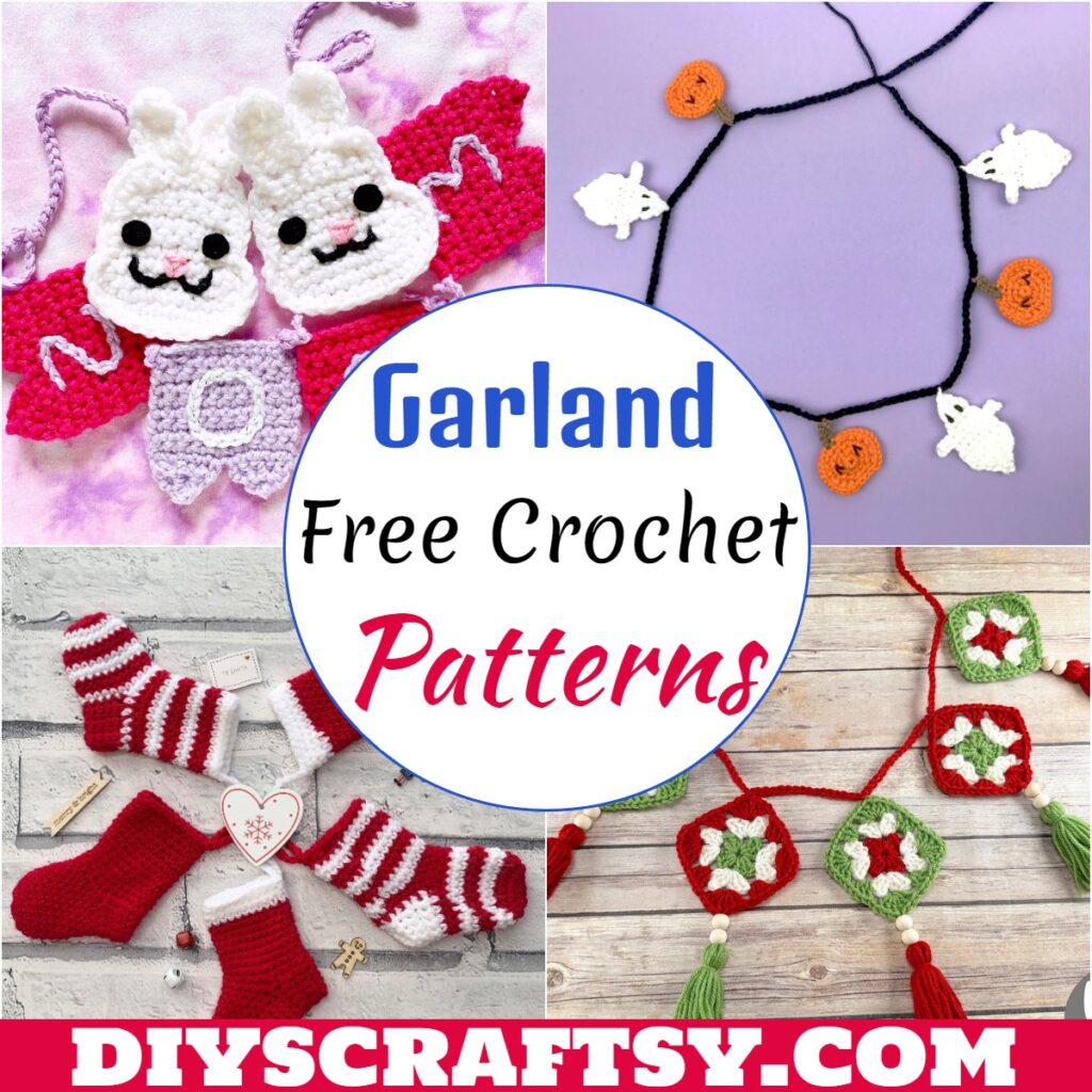 25 Free Crochet Garland Patterns For Home Decor - DIYsCraftsy