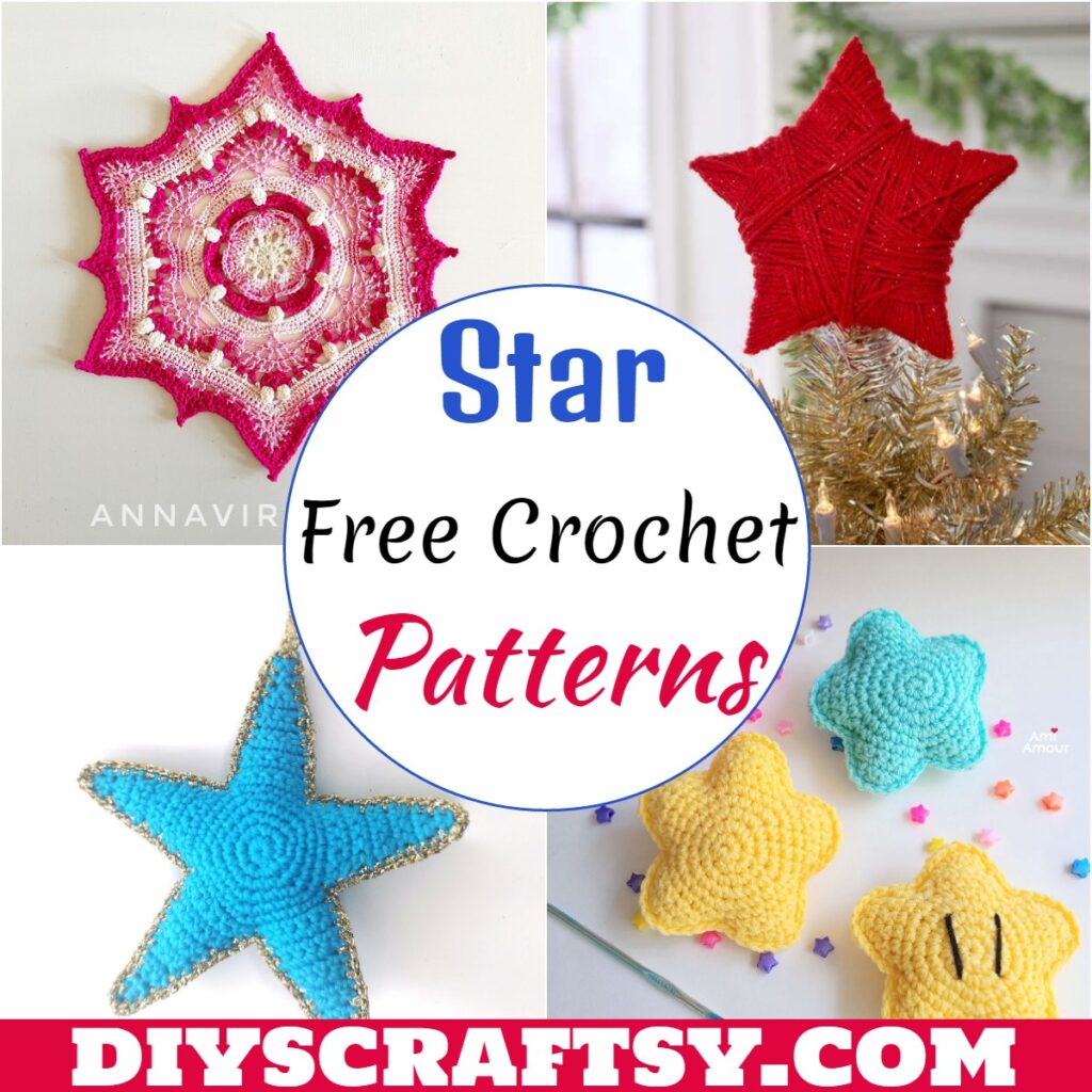 30 Best Free Crochet Star Patterns For 2021 - DIYsCraftsy