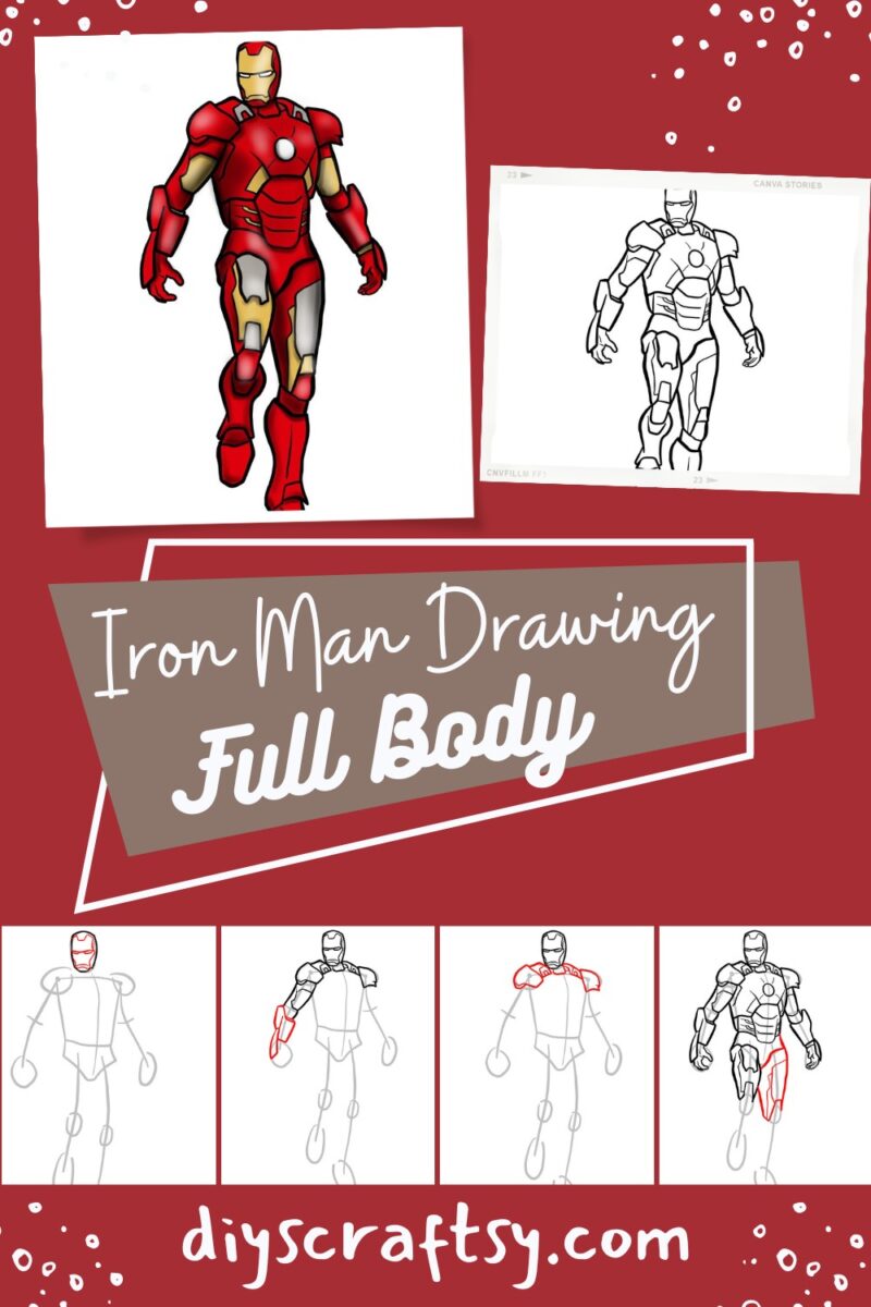 10 Iron Man Drawing Ideas -How To Draw Iron Man - DIYsCraftsy