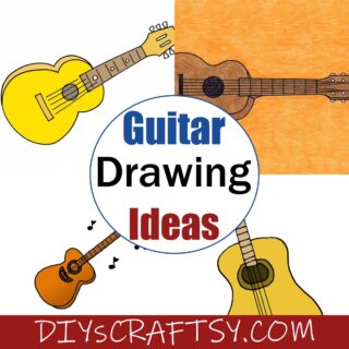 17 Guitar Drawing Ideas - How To Draw Guitar - DIYsCraftsy