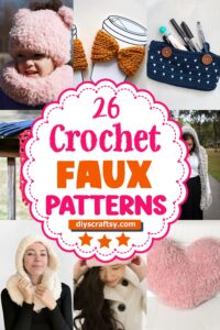 26 Free Crochet Faux Patterns For Winter Acessories - DIYsCraftsy