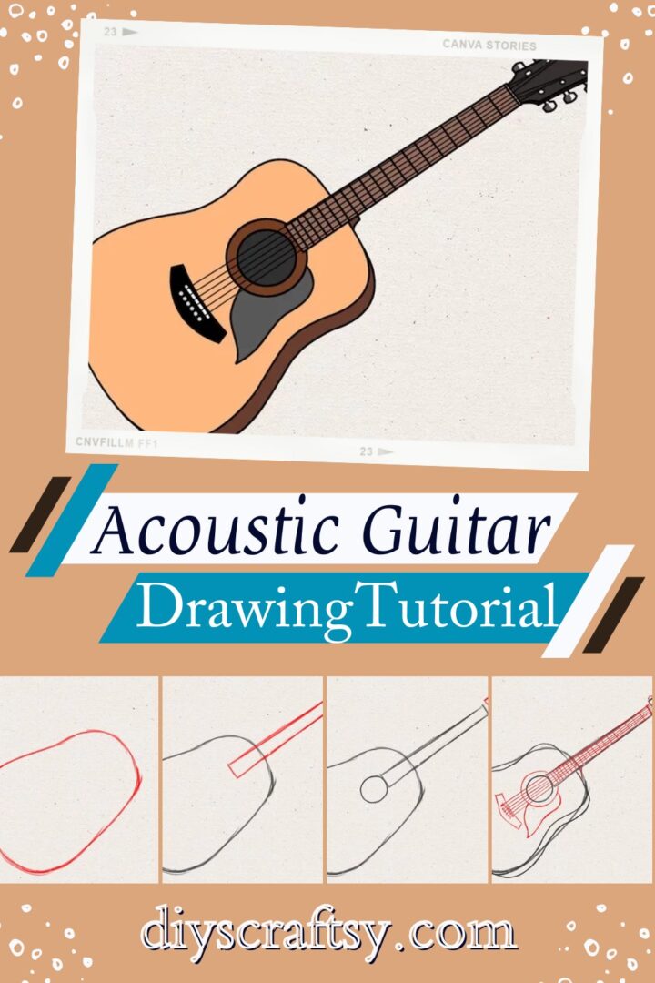17 Guitar Drawing Ideas - How To Draw Guitar - DIYsCraftsy