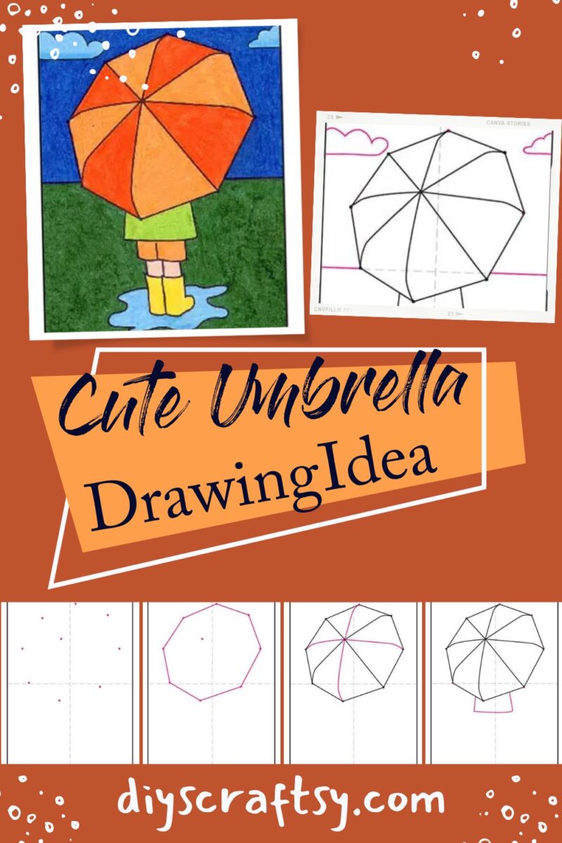 15 Umbrella Drawing Ideas - How To Draw Umbrella - DIYsCraftsy
