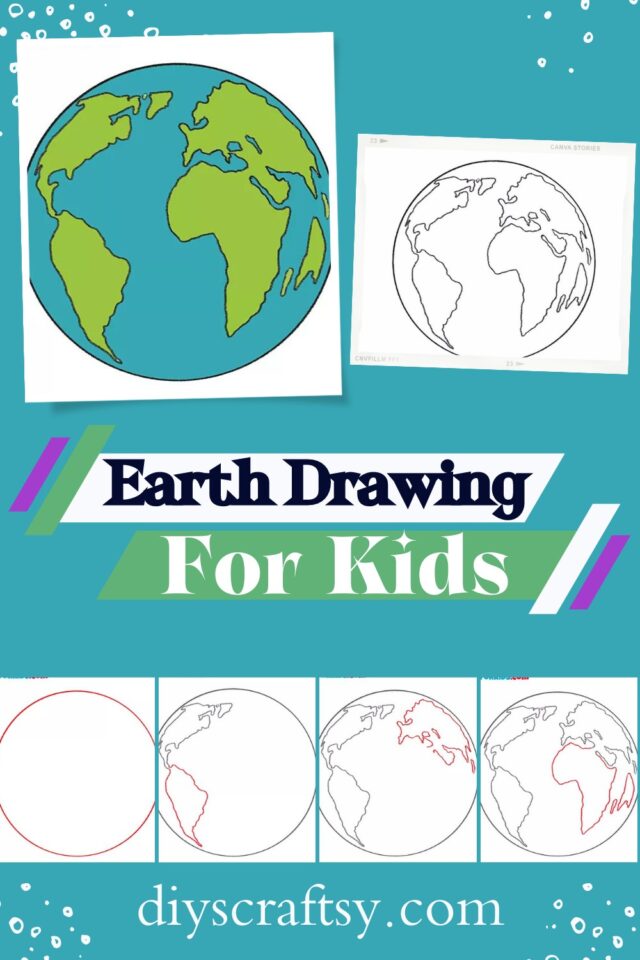 15 Earth Drawing Ideas - How To Draw Earth - DIYsCraftsy